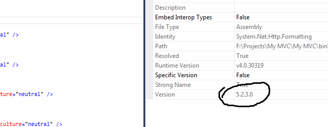 System.Net.Http.Formatting, Version=5.2.3.0, Culture=neutral ... System.Net.Http.Formatting, Version=5.2.3.0, Culture=neutral ...